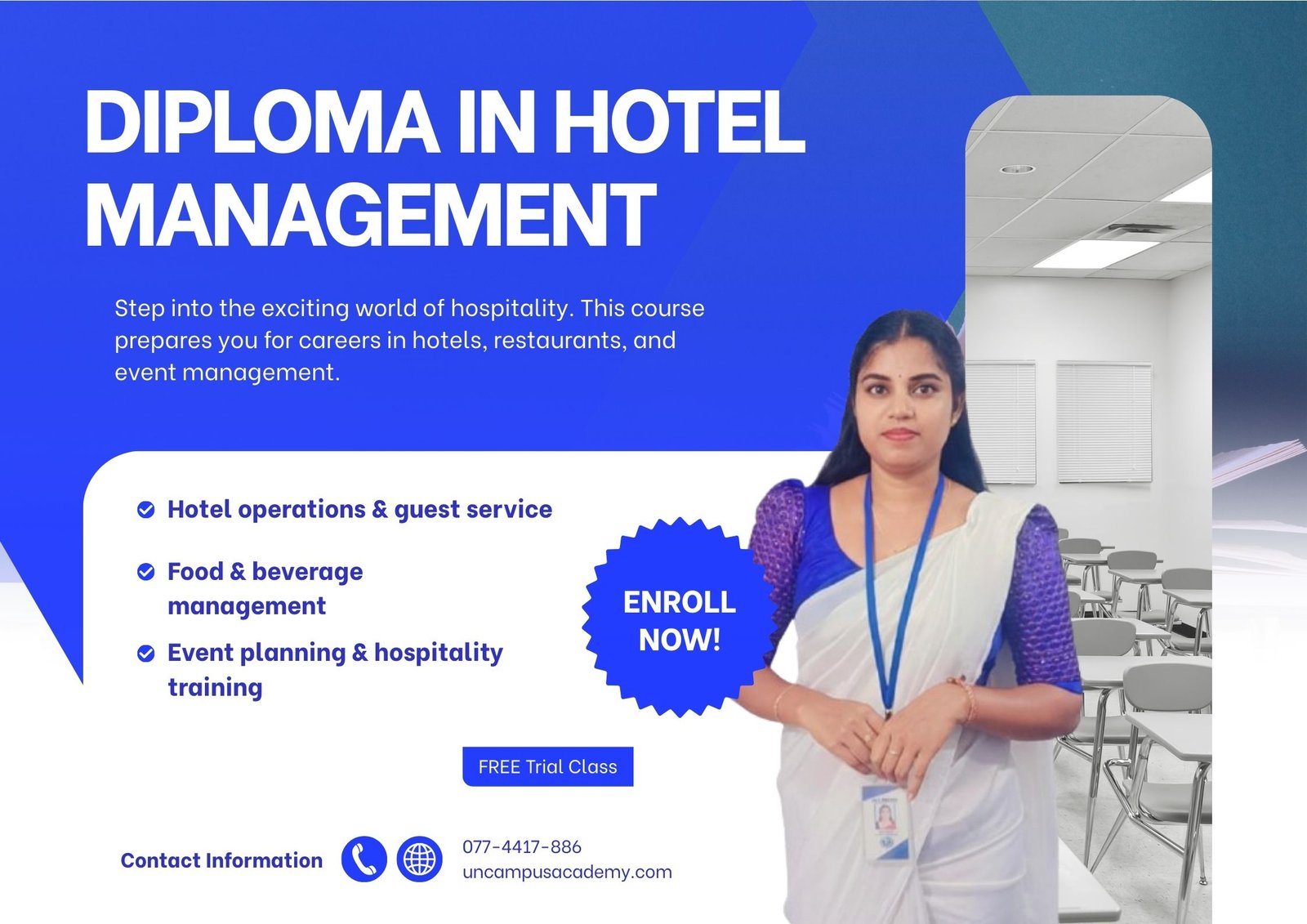 Diploma in Hotel Management - UN Campus Academy